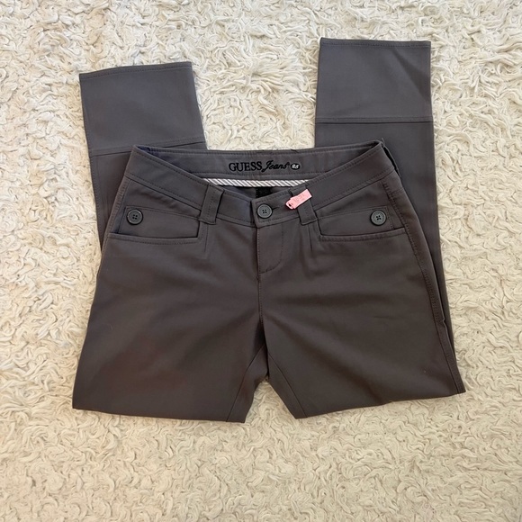 Guess | Pants & Jumpsuits | Guess Gray Cropped Slacks Size 25 | Poshmark